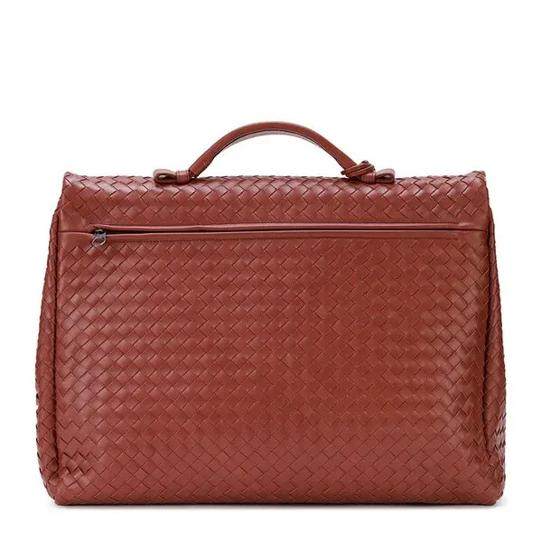 Bottega Veneta Woven Briefcase - Red