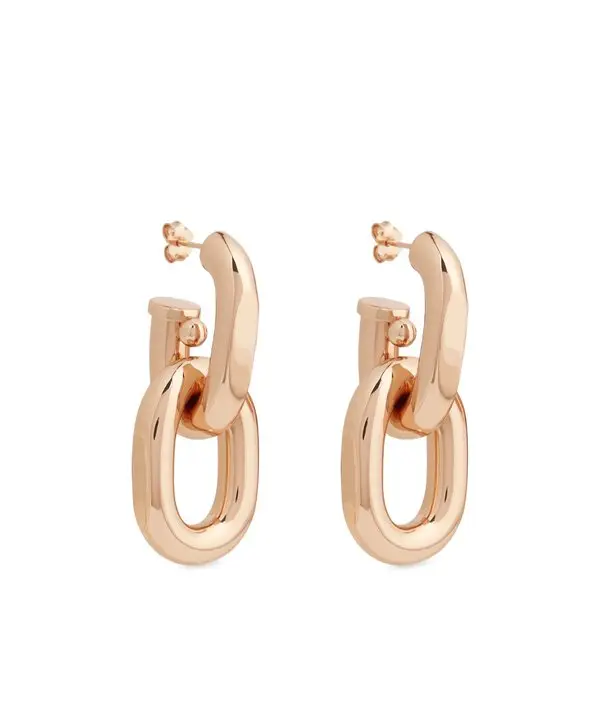 Rabanne Double Xl Link Earrings - Rose Gold