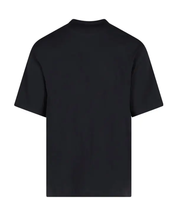 Prada Logo Plaque Crewneck T-shirt - Black