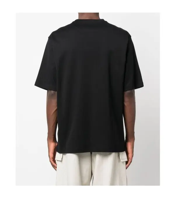 Prada Logo Plaque Crewneck T-shirt - Black