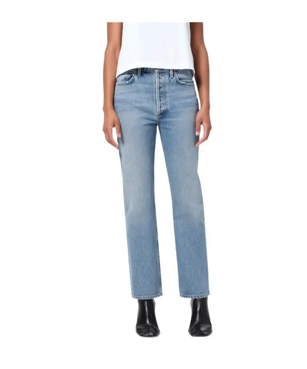 AGOLDE 90's Pinch Waist High Rise Straight Leg Jeans - Stage