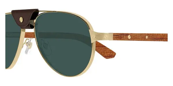 Cartier Full Rim Aviator Sunglasses - Green