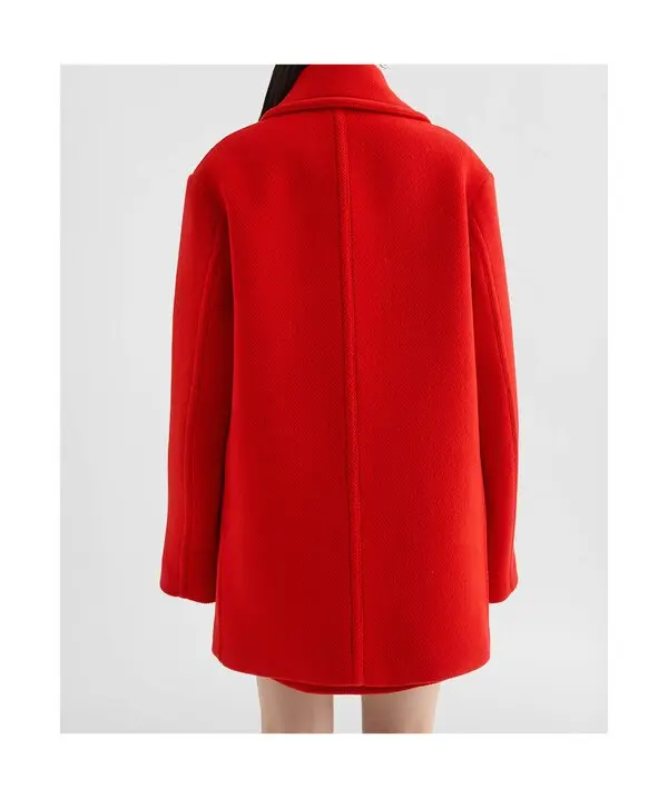 JIL SANDER Wool Chevron Coat