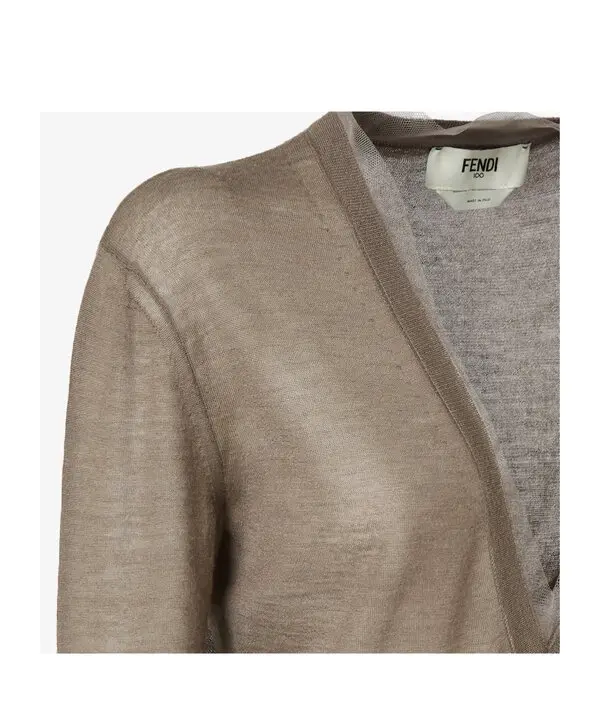 Fendi Long-sleeved V-neck Jumper