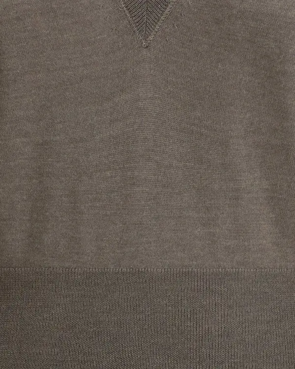 Fendi Long-sleeved V-neck Jumper - Grey