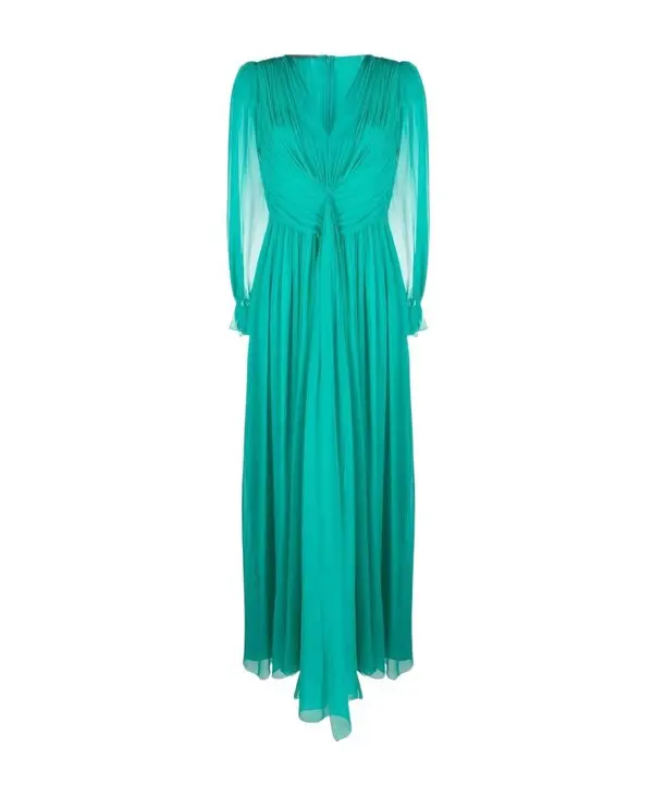 Alberta Ferretti Long Sleeve Maxi Dress