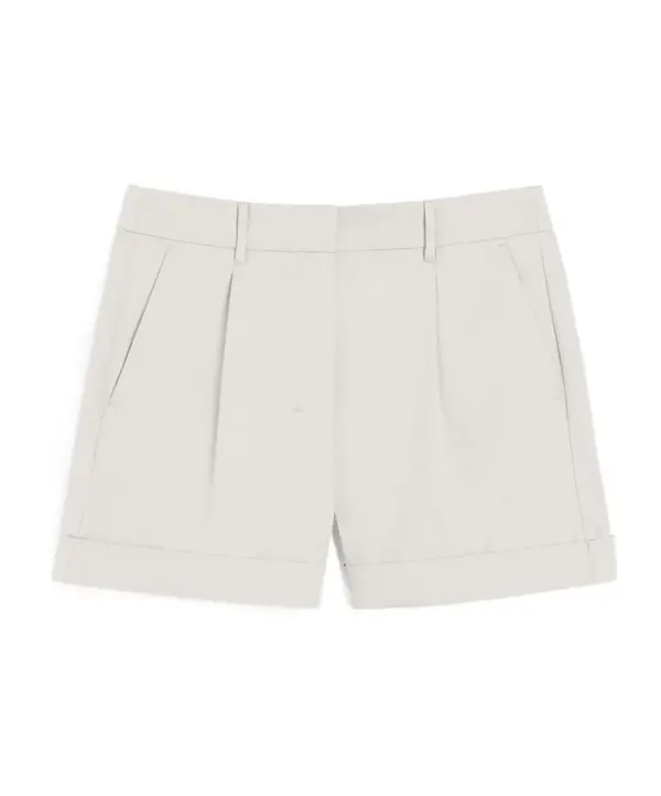 Max Mara Cotton Poplin Shorts - Raw