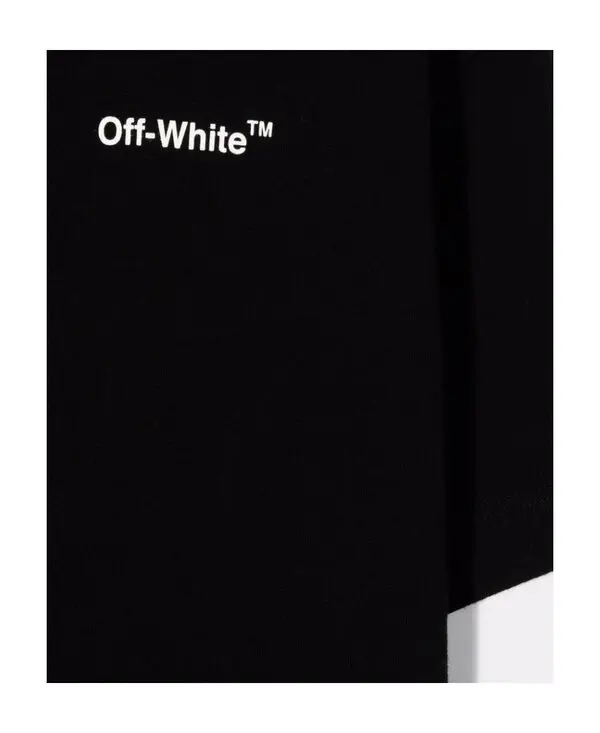 Off-White Cotton T-shirt With Cross Print