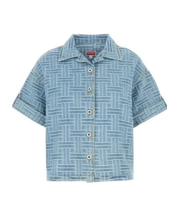 Kenzo Weave Stone Bleach Oversized Shirt
