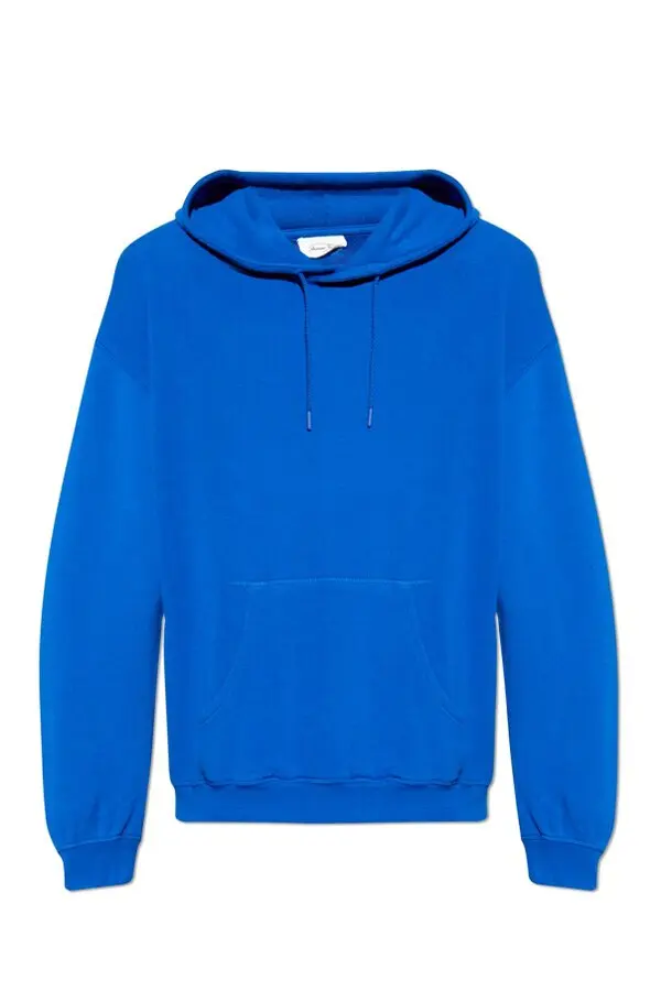 American Vintage Hooded Sweatshirt With Kangaroo Pocket - Blue