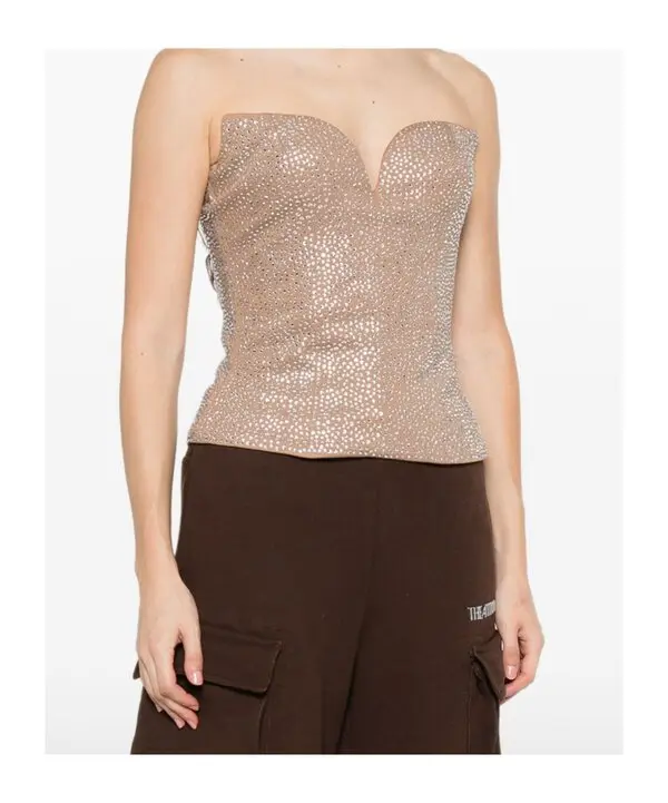Giuseppe Di Morabito Embellished Strapless Top - Nude