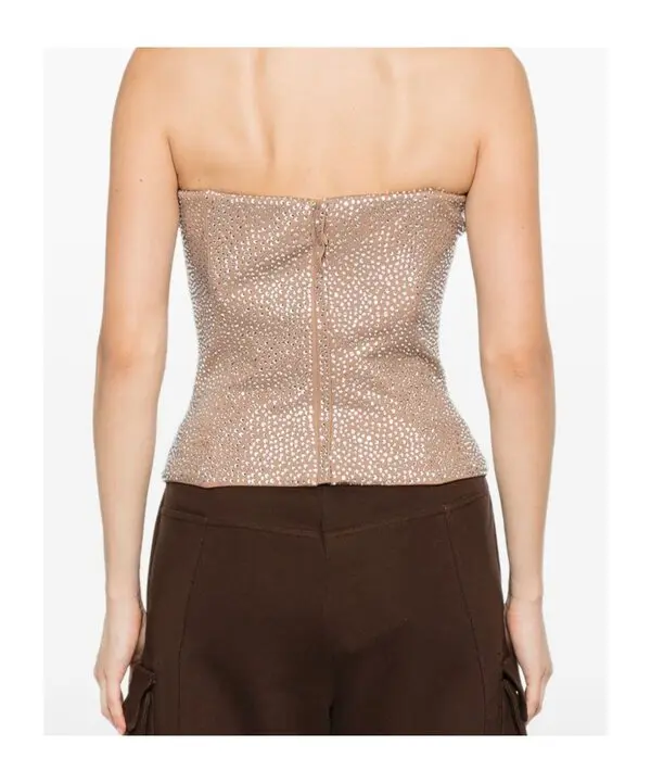 Giuseppe Di Morabito Embellished Strapless Top - Nude
