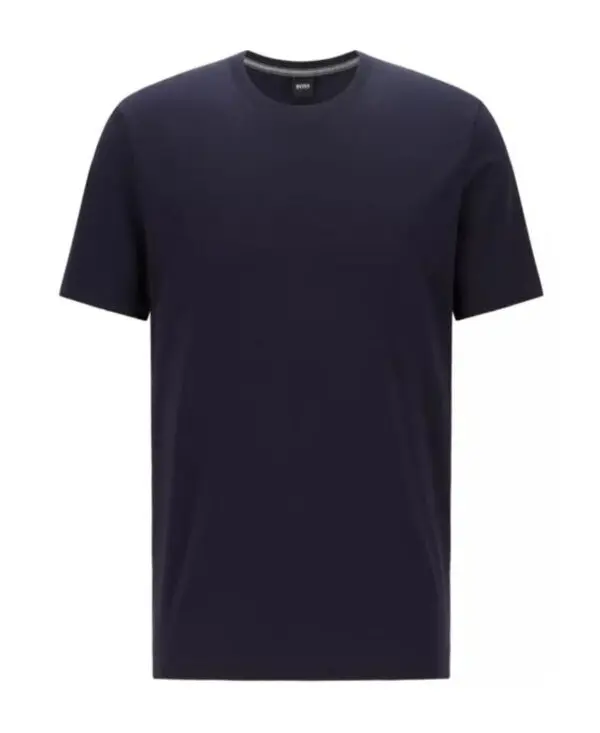 Hugo Boss Navy Blue Round Collar Short-sleeved T-shirt
