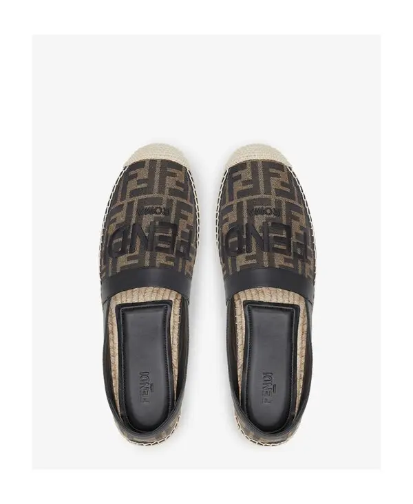Fendi Logo Embroidered Slip-on Espadrilles