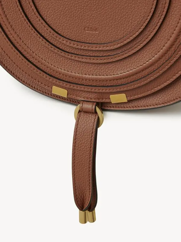 Chloé Marcie Logo Detailed Saddle Bag - Brown