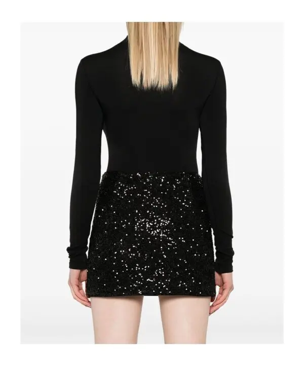 Wolford High Neck Long Sleeve Bodysuit - Black