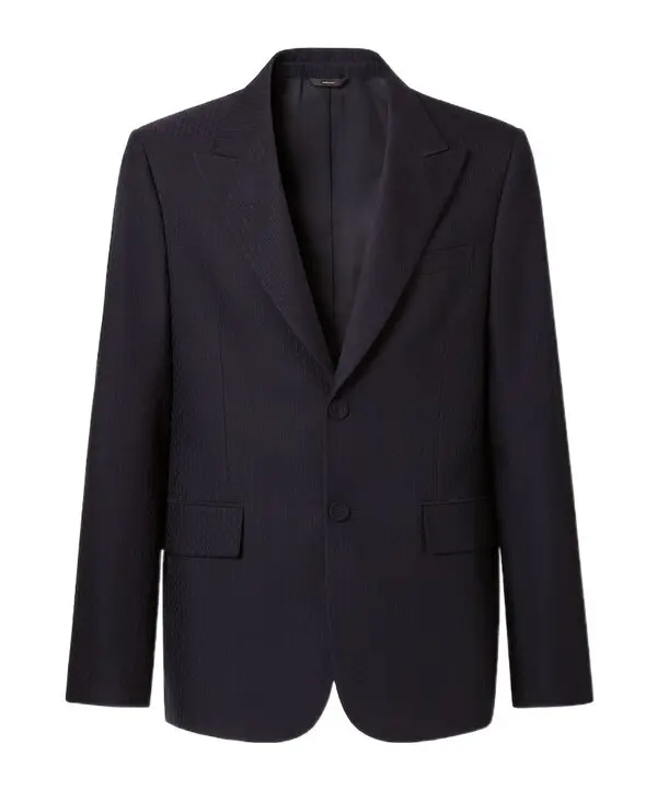 Fendi Single-breasted Textured Blazer