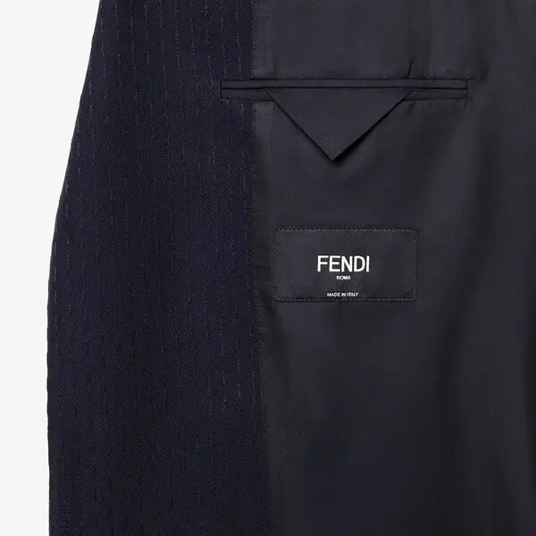 Fendi Single-breasted Textured Blazer