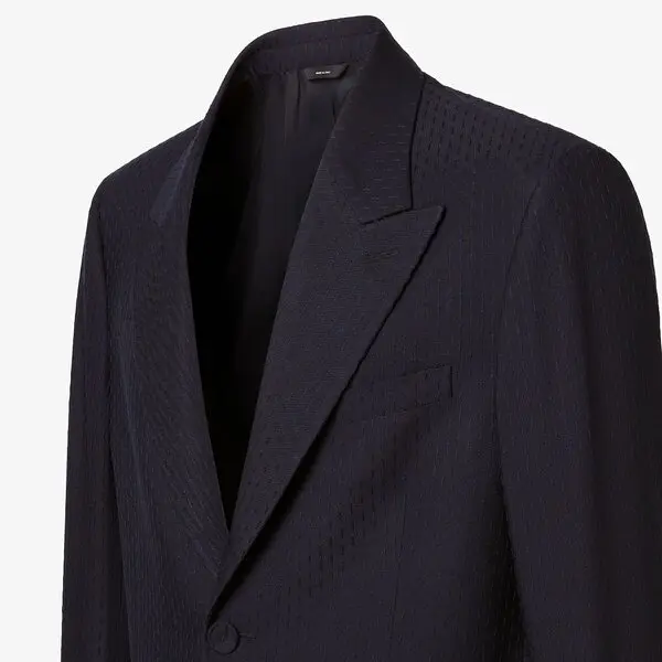Fendi Single-breasted Textured Blazer