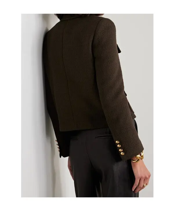 NILI LOTAN Paola Cotton-blend Tweed Jacket
