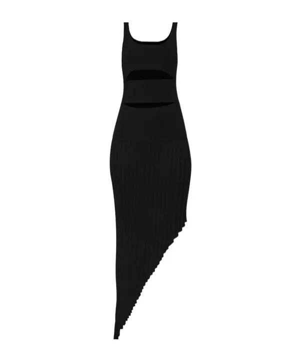 Christopher Esber Slashed Asymmetric Dress - Black