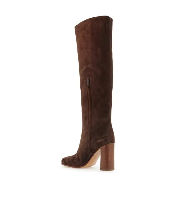 Khaite Willow Round Toe Heeled Boots - Black