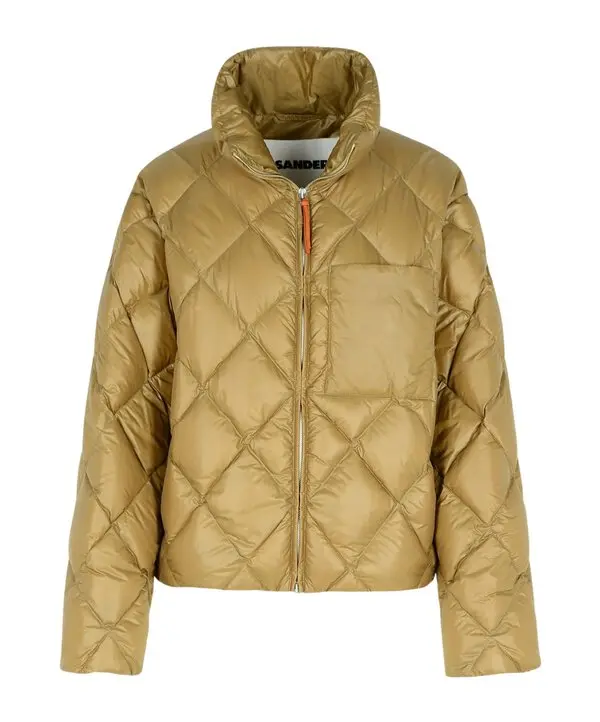 JIL SANDER Quilted Funnel Neck Down Jacket