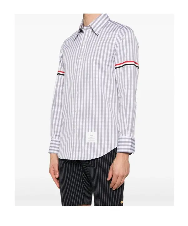 Thom Browne Gingham Check Poplin Armband Shirt