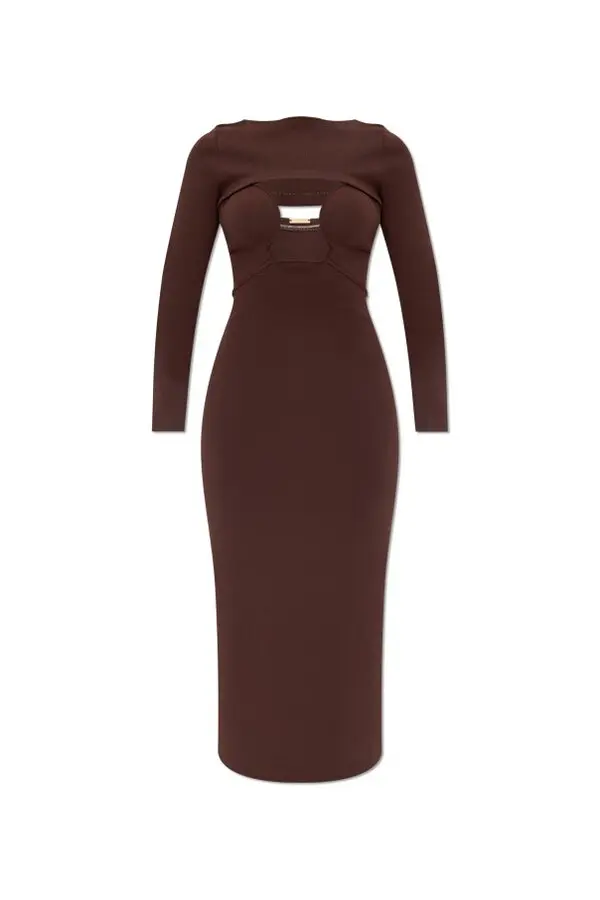Cult Gaia Long Sleeve Dress With Cut-out Detail