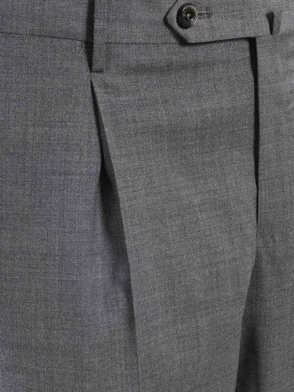 PT TORINO Slim Fit Pleated Trousers - Black
