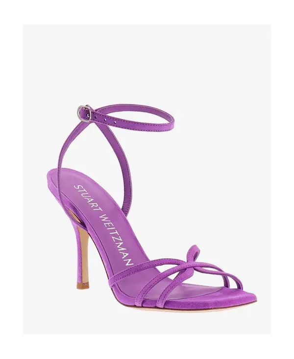 STUART WEITZMAN High Heeled Sandals With Ankle Straps And Asymmetrical Toes