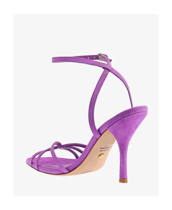 STUART WEITZMAN High Heeled Sandals With Ankle Straps And Asymmetrical Toes