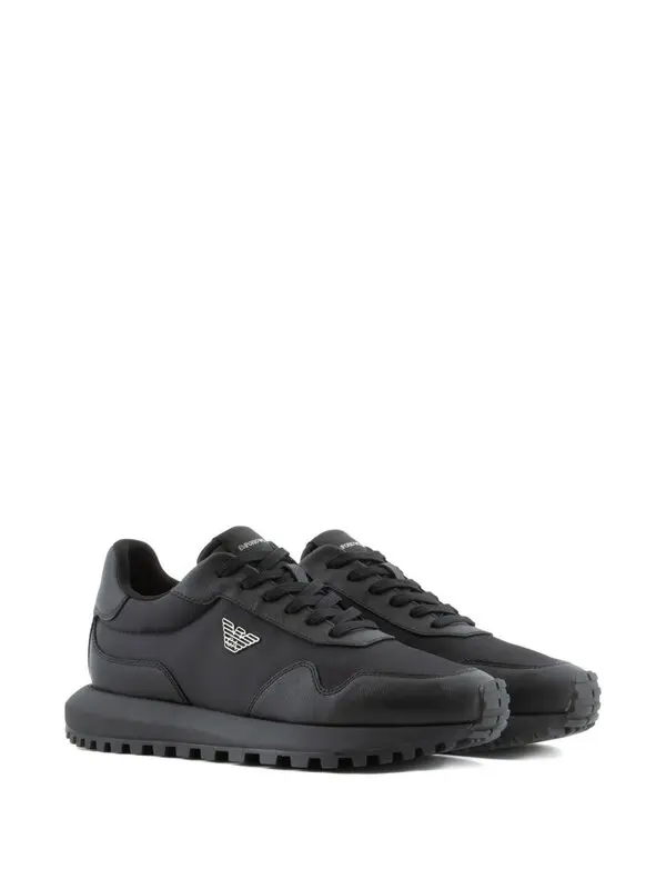 Emporio Armani Logo Plaque Lace-up Sneakers