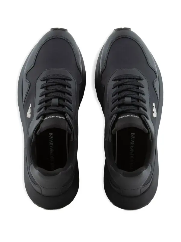 Emporio Armani Logo Plaque Lace-up Sneakers