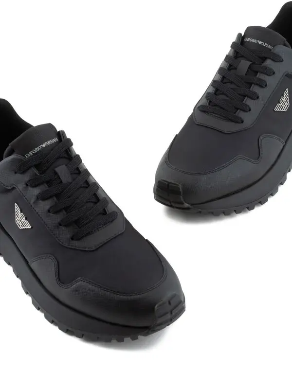 Emporio Armani Logo Plaque Lace-up Sneakers