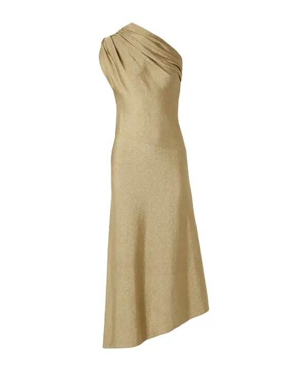 Khaite Draped Asymmetrical One-shoulder Dress