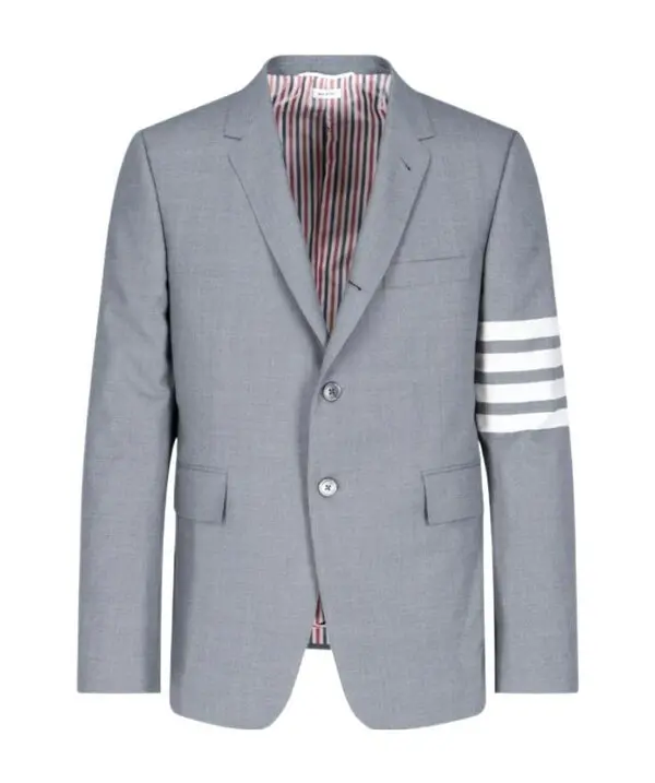 Thom Browne 4-bar Tailored Blazer - Medium Gray