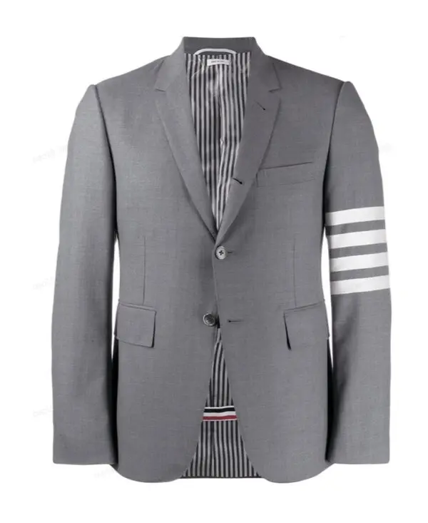 Thom Browne 4-bar Tailored Blazer - Medium Gray