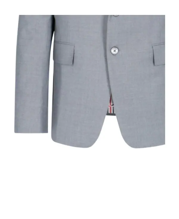 Thom Browne 4-bar Tailored Blazer - Medium Gray