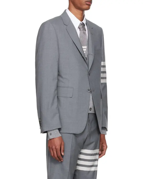 Thom Browne 4-bar Tailored Blazer - Medium Gray
