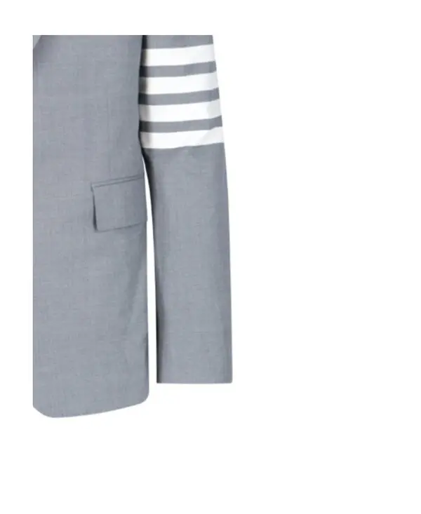Thom Browne 4-bar Tailored Blazer - Medium Gray