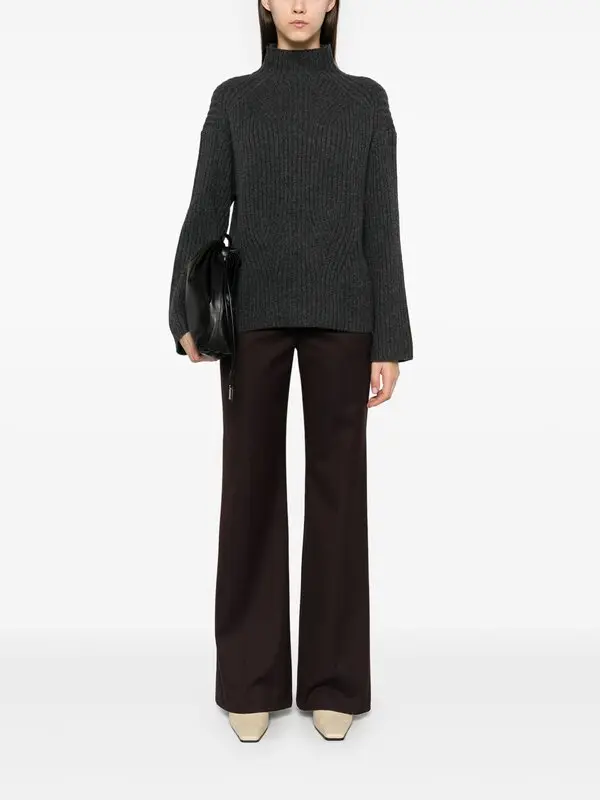 LOULOU STUDIO Ines Ribbed High Neck Sweater