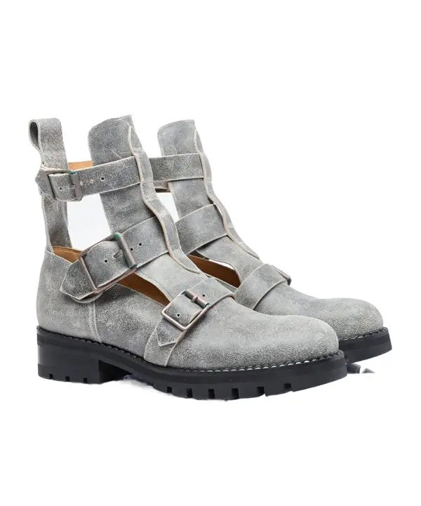 VIVIENNE WESTWOOD Rome Distressed Buckled Boots
