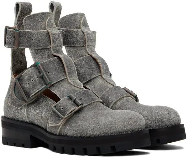 VIVIENNE WESTWOOD Rome Distressed Buckled Boots