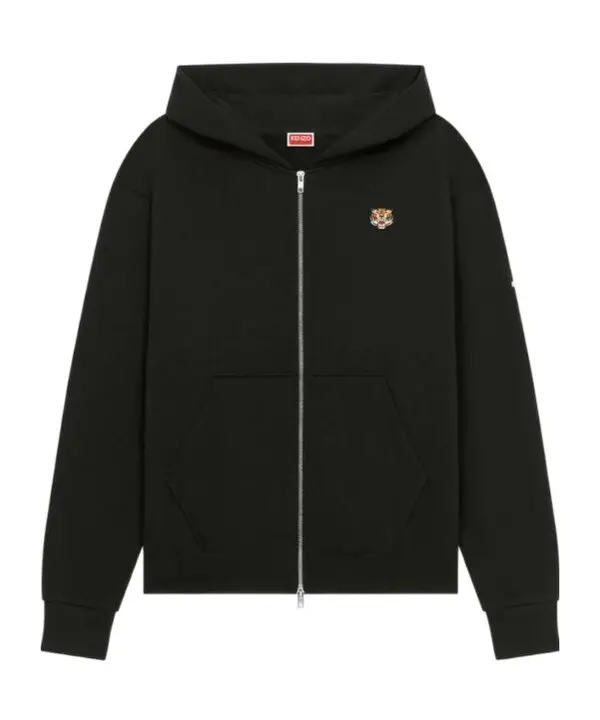 Kenzo Tiger Patch Zip-up Hooded Jacket