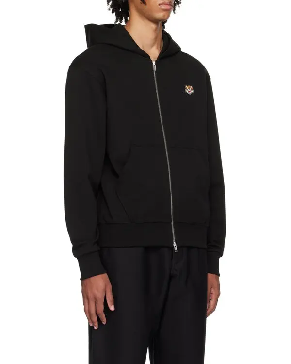 Kenzo Tiger Patch Zip-up Hooded Jacket