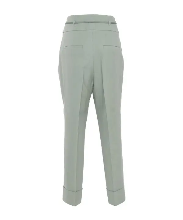Peserico Drawstring Cropped Trousers - Gray