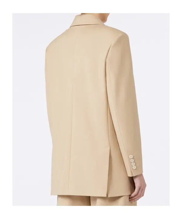 Max Mara Olympia Double-breasted Stretch Canvas Jacket - Nude