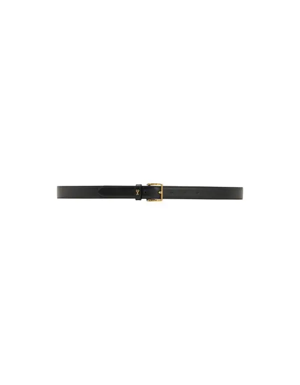 Ami Logo Plaque Belt - Black
