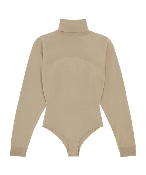 MAISON MARGIELA High-neck Bodysuit - Pink Beige